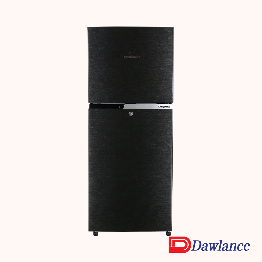 REF 9173 CHROME HAIRLINE BLACK Double Door Refrigerator – Haider Store